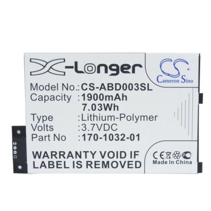 3.7V 1900mAh/7.03Wh Li-Polymer Ebook/eReader Battery for Amazon