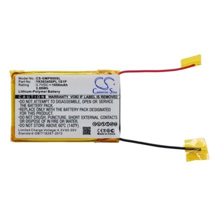 3.7V 1050mAh/3.89Wh Li-Polymer MP3/MP4/PMP Battery for Grundig